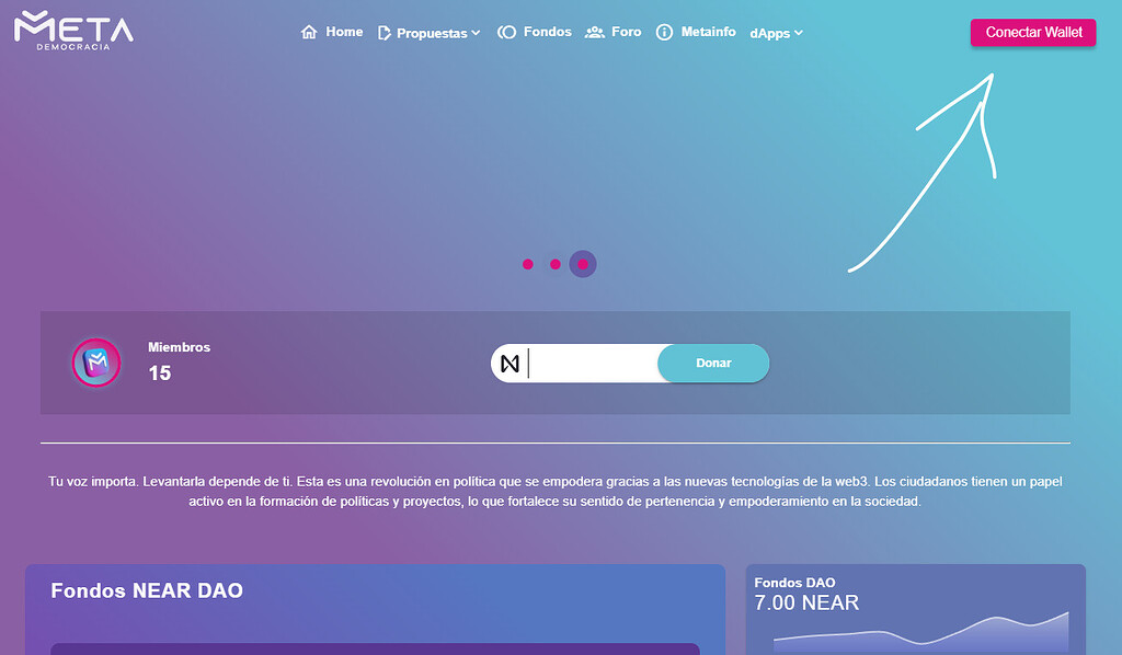 Instructivo de como conectar al DAO de Metademocracia - General - Arepa Digital